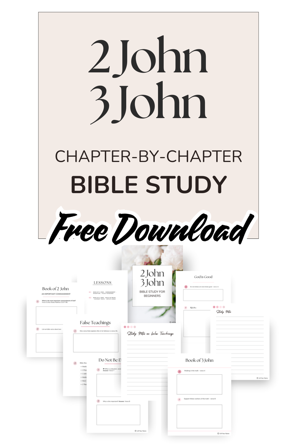 2 and 3 John Bible Study [Free Printable]