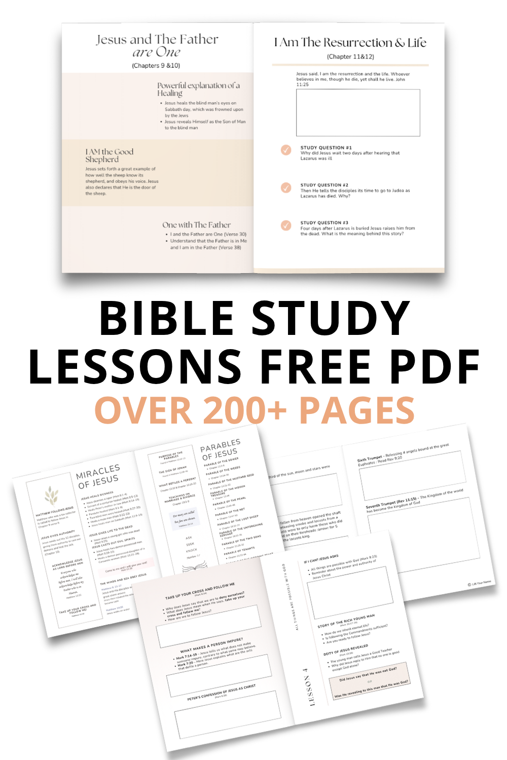 Women's Bible Study Lessons Free PDF (200+Pages)